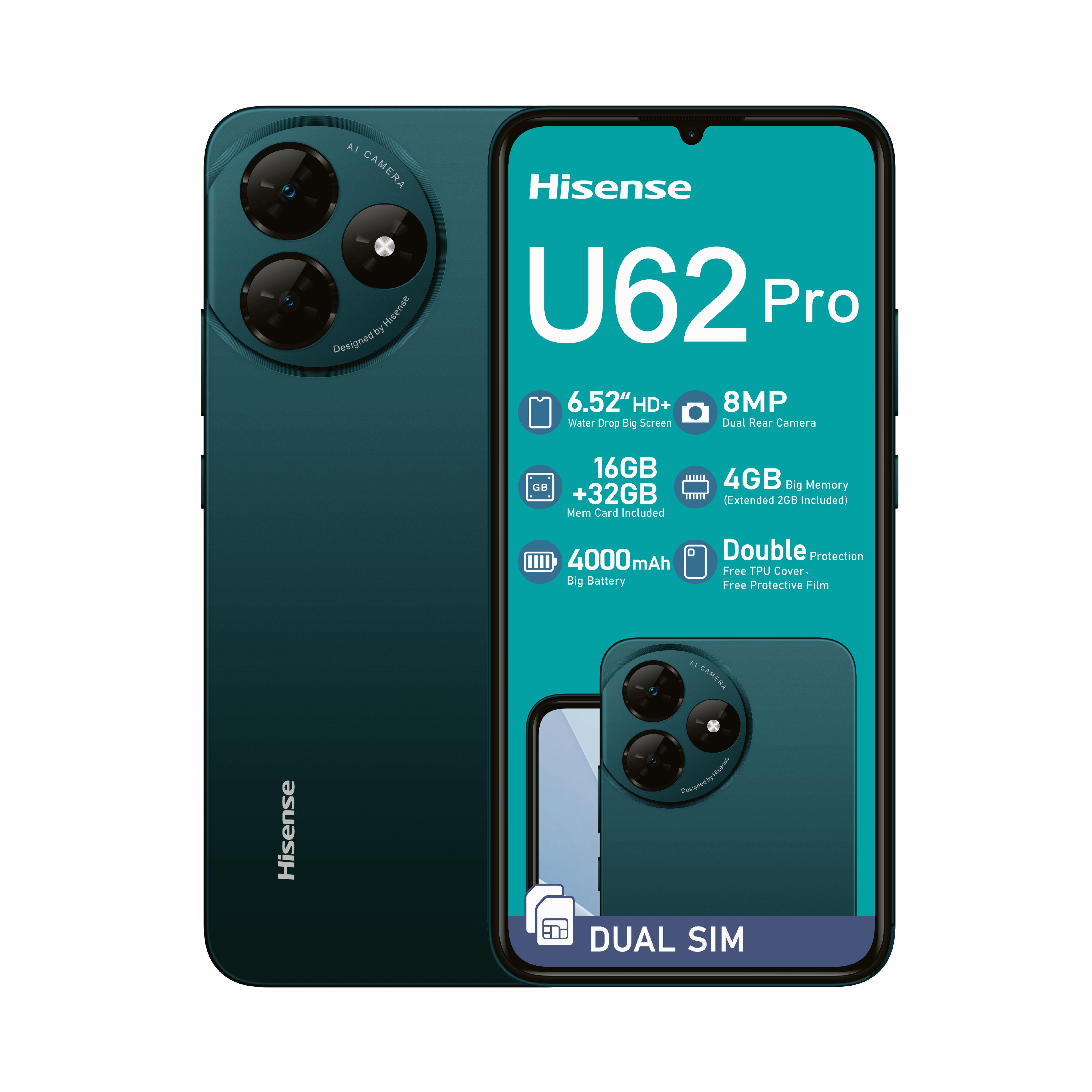 Hisense U62 Pro (Green) – Dunns Mobile SA