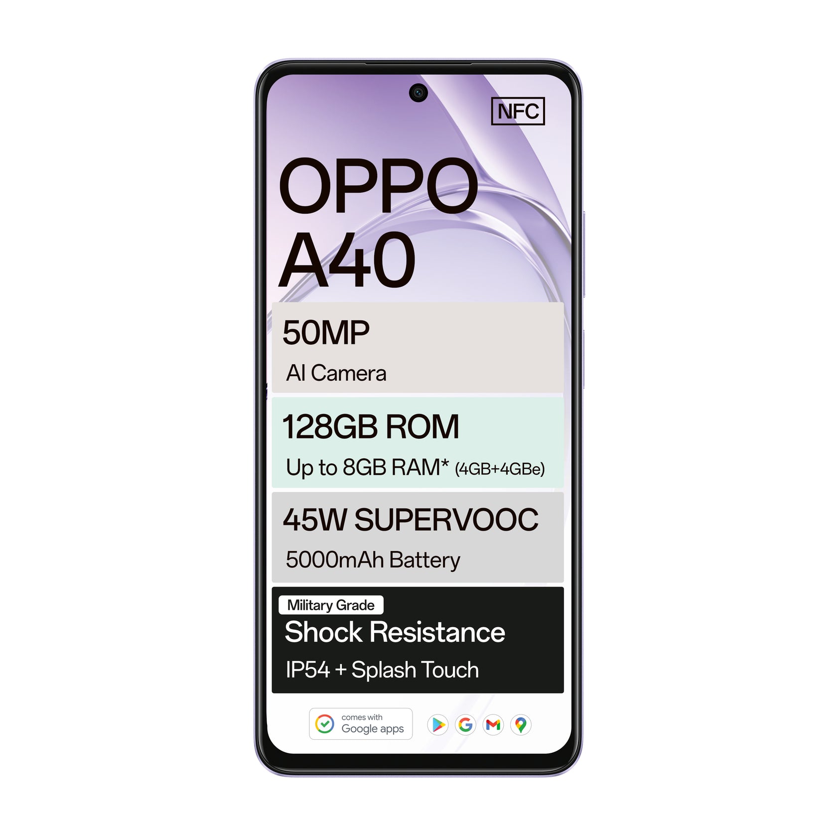 Oppo A40 128GB 4G DS (Vodacom) - Black – Dunns Mobile SA