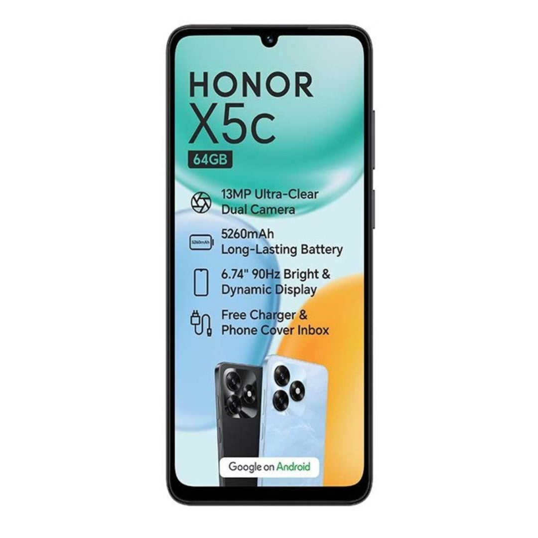 Honor X5C 64GB (Cell C) - Black – Dunns Mobile SA